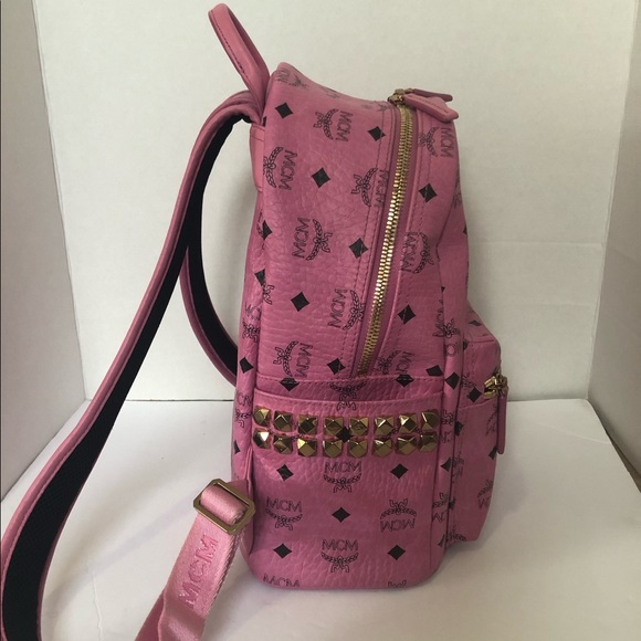 MCM | Bags | Pink Studded Mcm Backpack | Poshmark